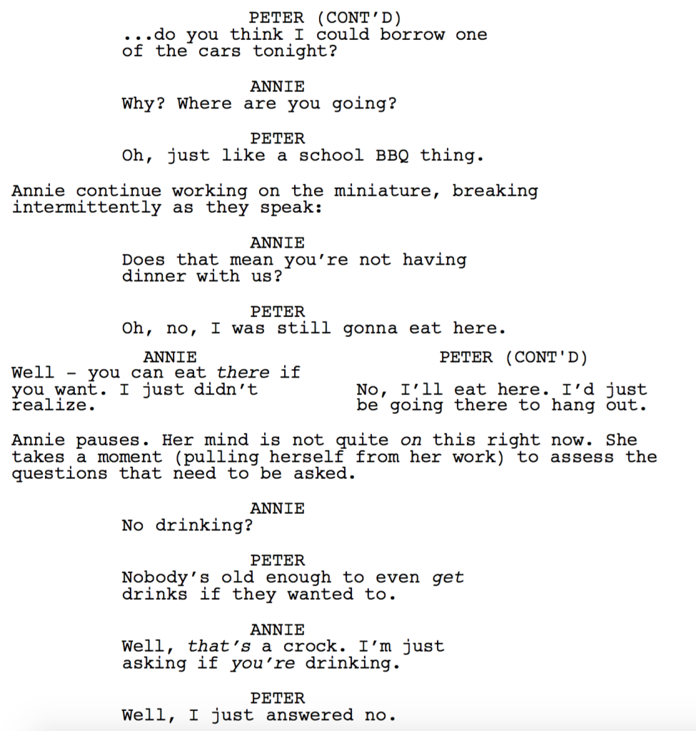 Screenplay Review Hereditary Screenplay Review Hereditary